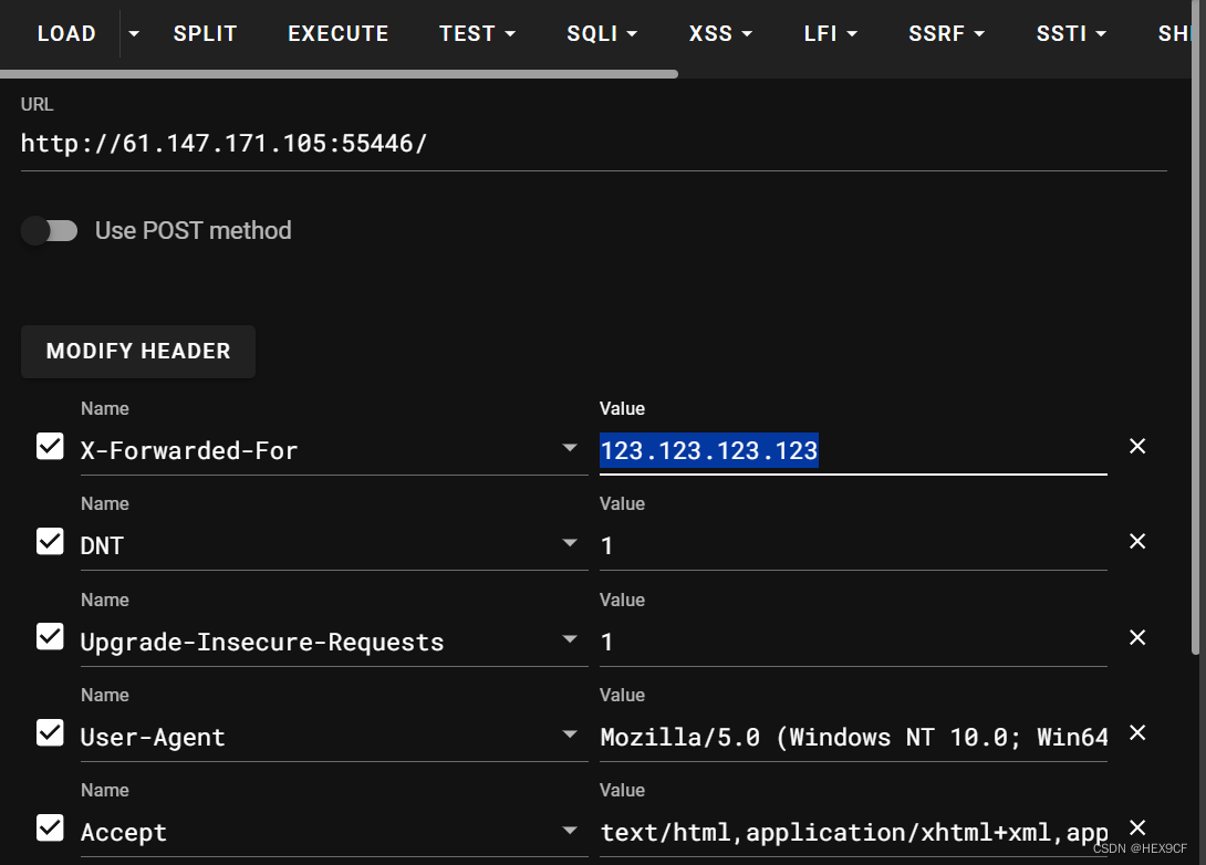【CTF Web】XCTF GFSJ0481 xff_referer Writeup（HTTP协议+XFF伪造+Referer伪造）_ctf web xxf-CSDN博客