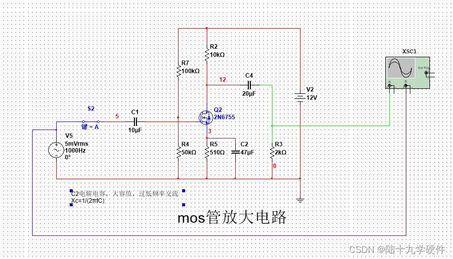Multisim仿真电路：（十一）MOS管的仿真_multisim mos管-CSDN博客