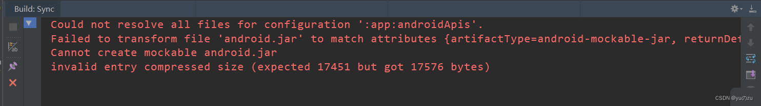 Could not resolve all files for configuration ‘:app:androidApis‘.报错如下：_could not resolve all ...