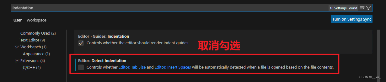 【工具使用-VScode】取消设置按下 Tab 插入4 个空格操作_vscode tab-CSDN博客
