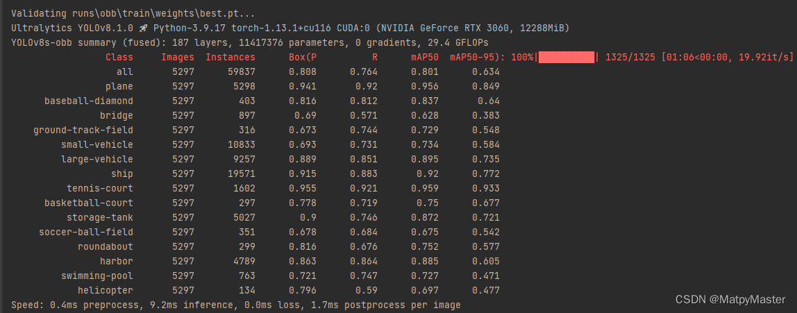全网首发！Yolov8_obb旋转框训练、测试、推理手把手教学（DOTA1.0数据集map50已达80%）_yolov8 obb-CSDN博客