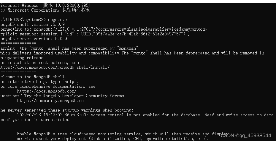 Windows 10环境 下载和安装mongdb5.0.9版本详细步骤_mongodb 5.0 windows下载安装-CSDN博客