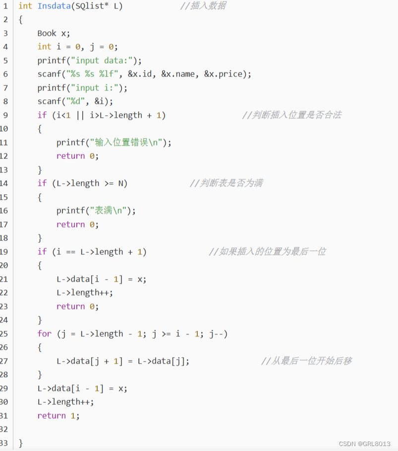 顺序表的插入 Csdn博客