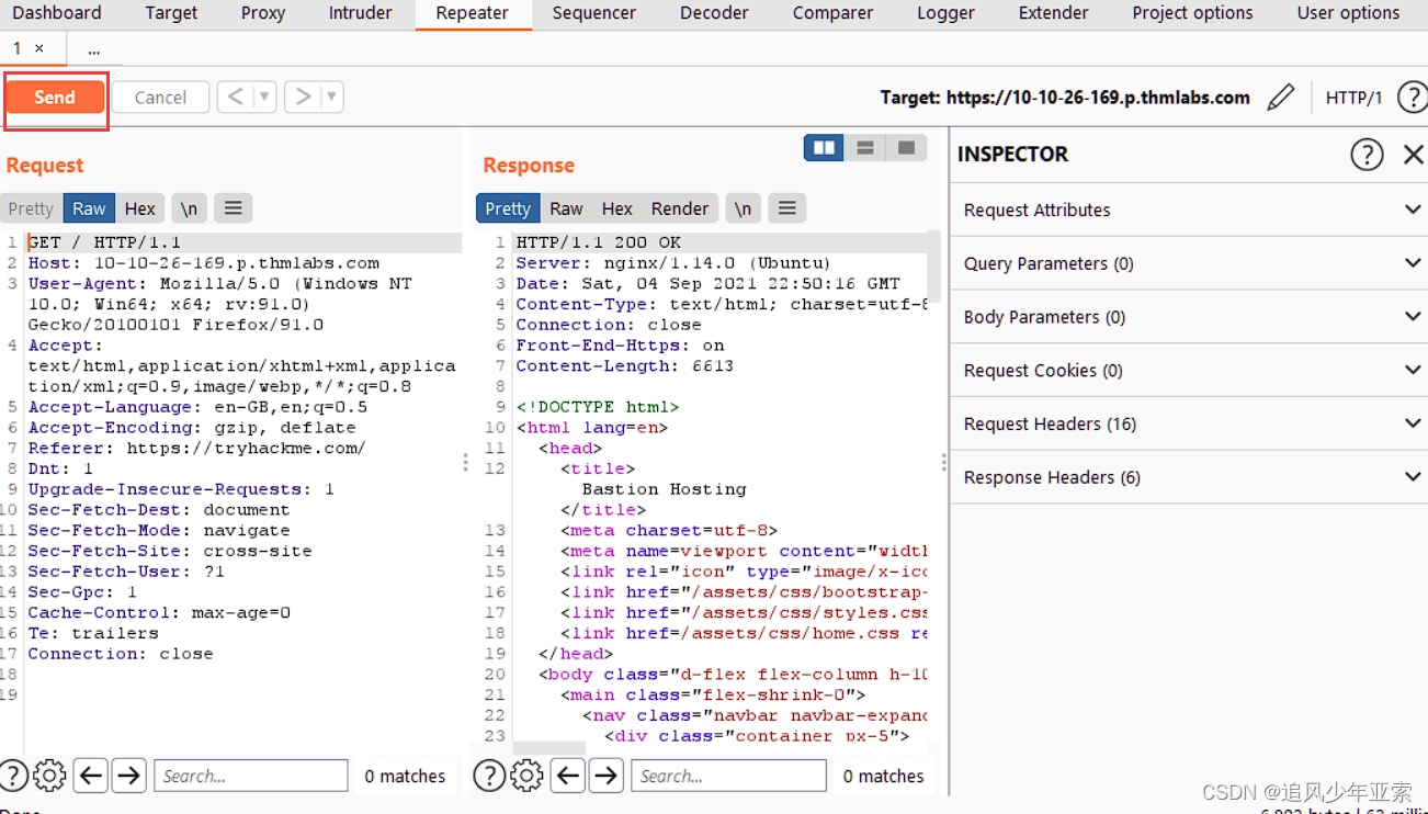【THM】Burp Suite：Repeater(中继器)-初级渗透测试_burpsuite repeater-CSDN博客