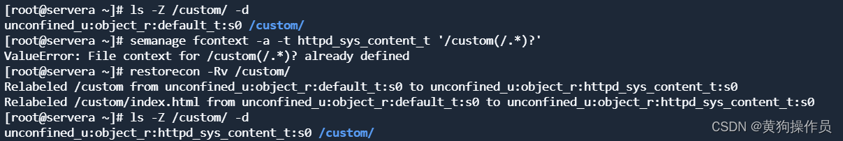 ValueError: File context for /custom(/.*)? already defined_valueerror: file context for already ...