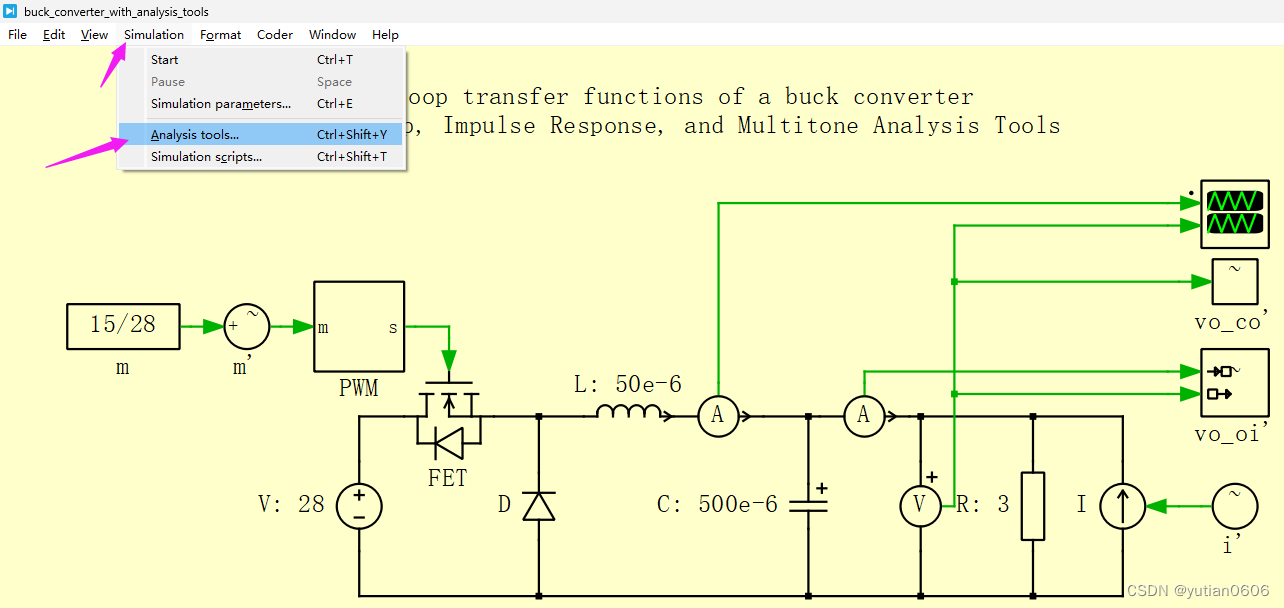 PLECS: Analysis tools 分析工具，伯德图 Bode 分析_plecs 伯德图-CSDN博客