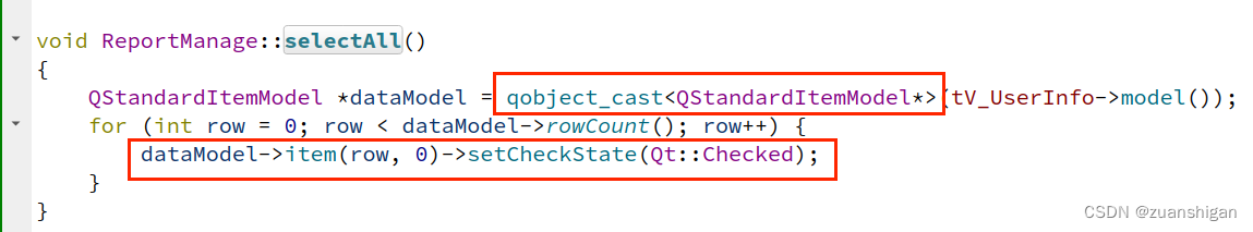 关于在QTableView中列首设置可勾选的问题_qt设置tableview添加勾选框-CSDN博客