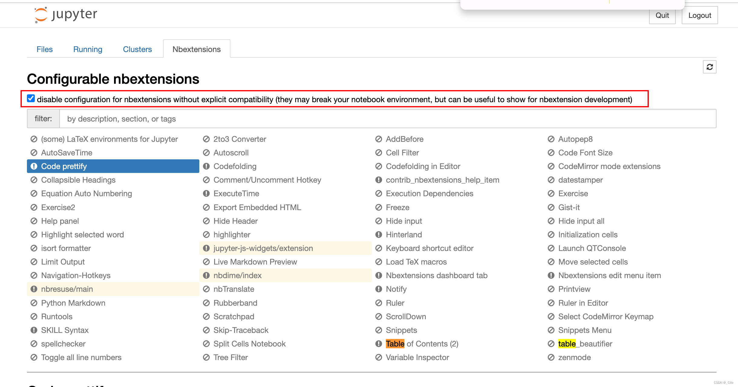 Anaconda中Jupyter Notebook左侧显示目录（Nbextensions安装）_anaconda nbextensions-CSDN博客