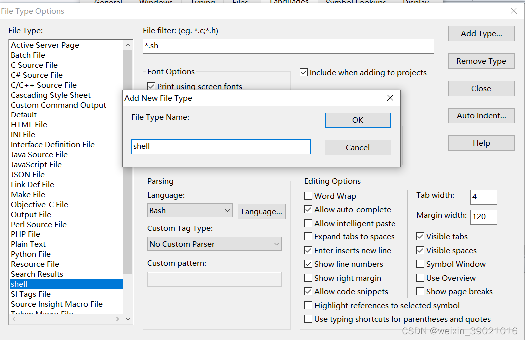 Source Insight添加支持shell的关键字和跳转_sourceinsight bash file-CSDN博客