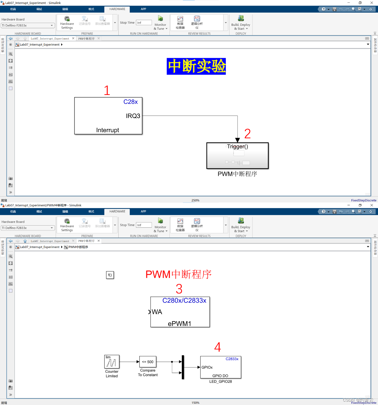 基于DSP28335的Matlab/Simulink代码生成实验五：中断_simulink的dsp 主程序是在中断中运行的嘛-CSDN博客