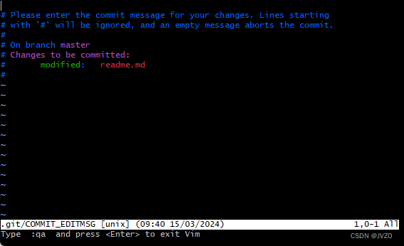 【Git】忘记写提交说明，出现Please enter the commit message for your changes.-CSDN博客