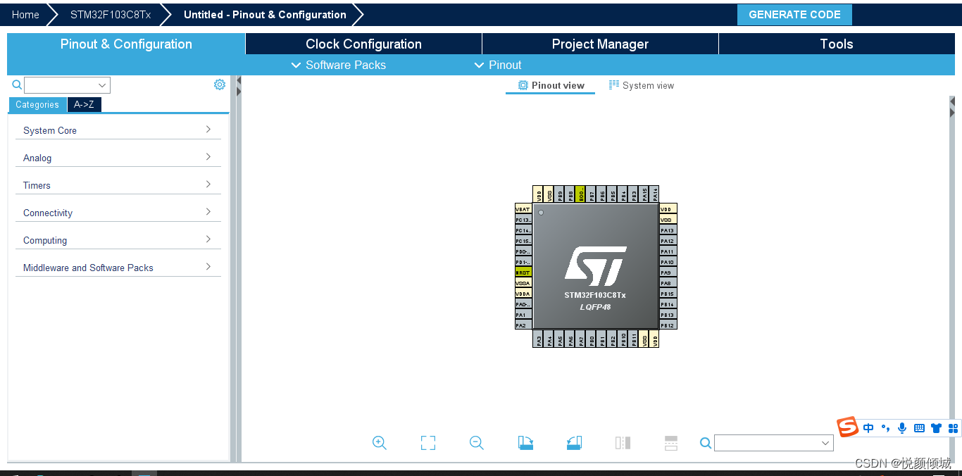 第一篇 Stm32cubemx创建stm32工程之工程创建、编译、下载打开stm32cubemx软件 创建一个名字与根文件夹同名的工程具体要求如下 Amcu Csdn博客 0239