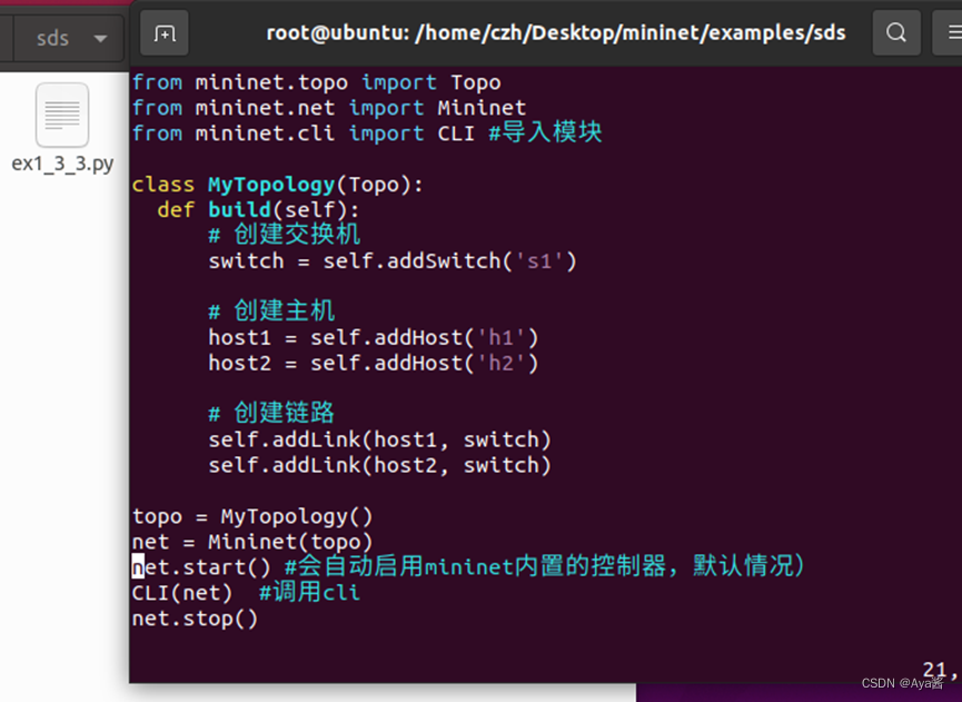 实验二 基于Mininet环境的可视化编程应用与实现_mininet可视化-CSDN博客