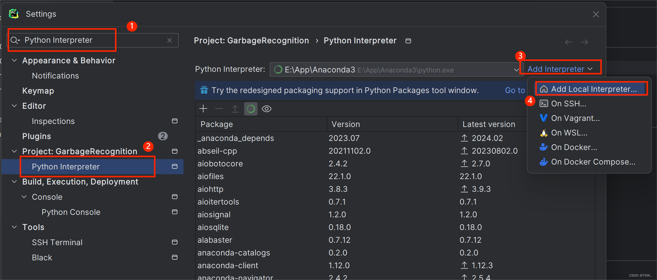 pycharm配置conda环境_pycharm 配置conda环境-CSDN博客