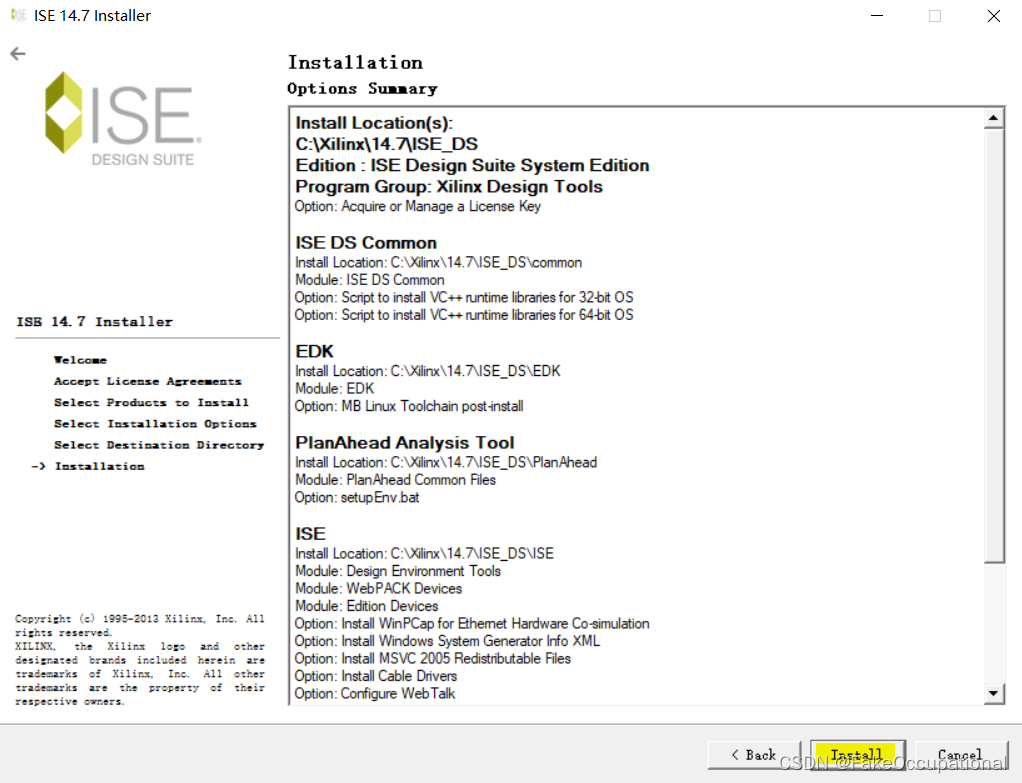 fpga系列 HDL：ISE 安装笔记_ise安装enable webtalk to send software-CSDN博客