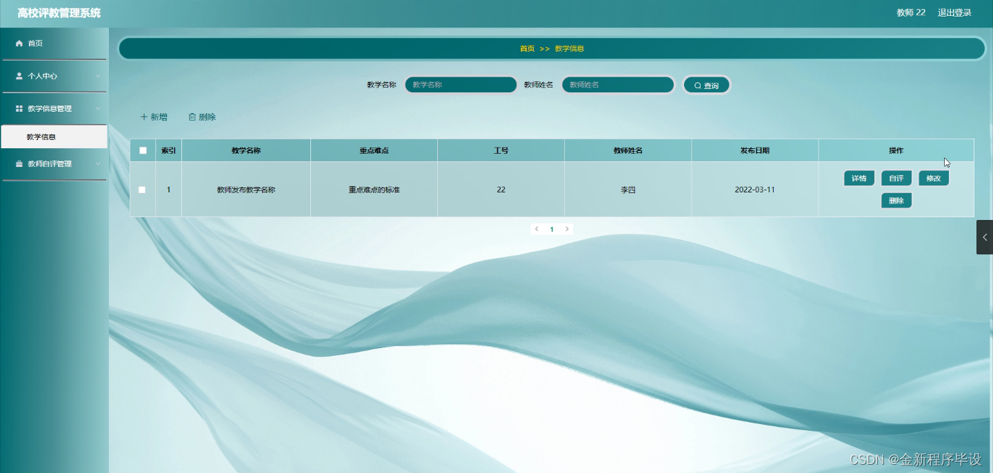 Java计算机毕业设计高校评教管理系统（附源码springboot开题论文部署）学生评教管理系统java课程设计 Csdn博客