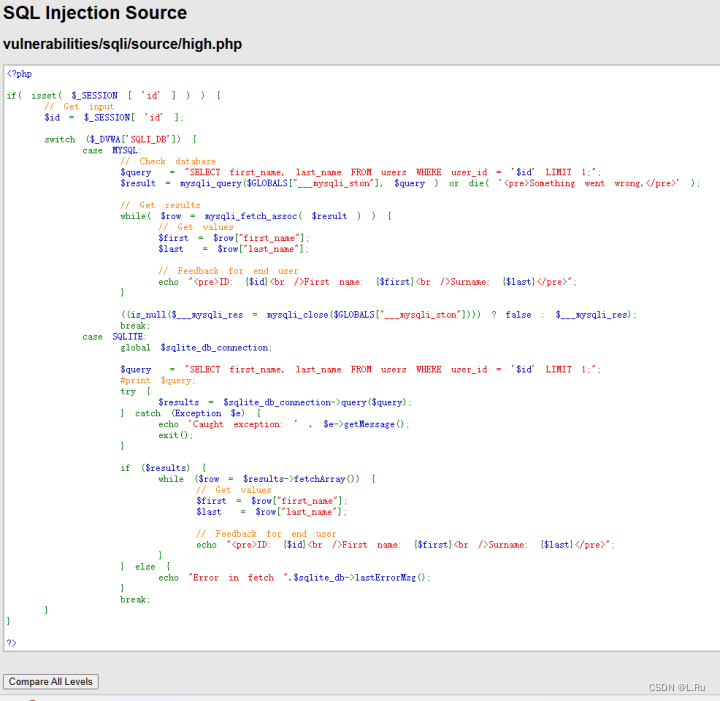 DVWA-SQL Injection模块展开实验_利用kali linux对dvwa的sql injection模块展开实验,包括: 6.low等级;-CSDN博客