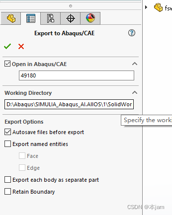 ABaqus2022与SW2020关联，及导入部件过程_abaqus导入sw模型-CSDN博客