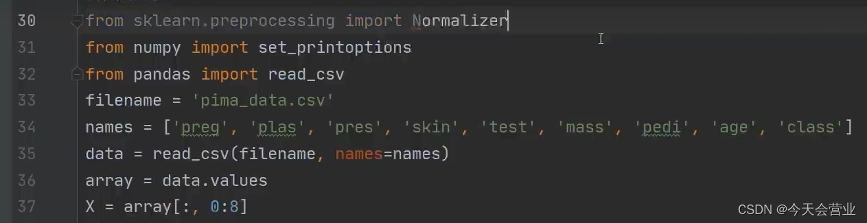 5.2数据预处理：调整数据尺度、正态化数据、标准化数据、二值数据【pima_data.csv数据集】-CSDN博客