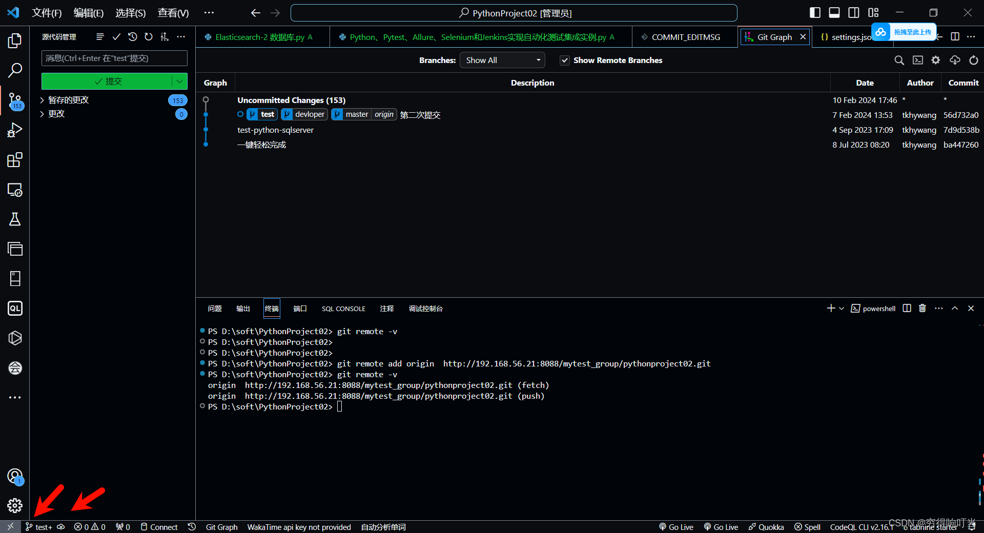 Python代码上传项目到gitlab_vscode中上传项目到gitlab-CSDN博客