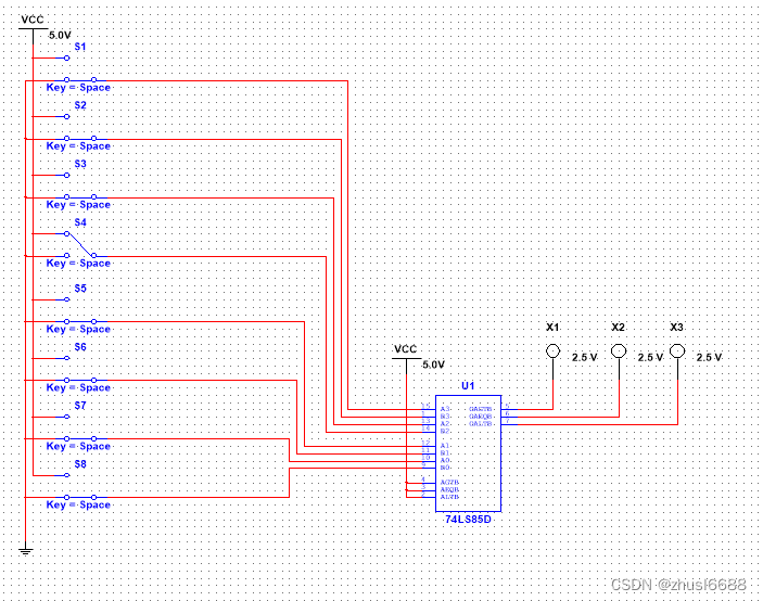 Multisim14.0仿真应用设计（五十）74LS85 4位比较器应用仿真-CSDN博客