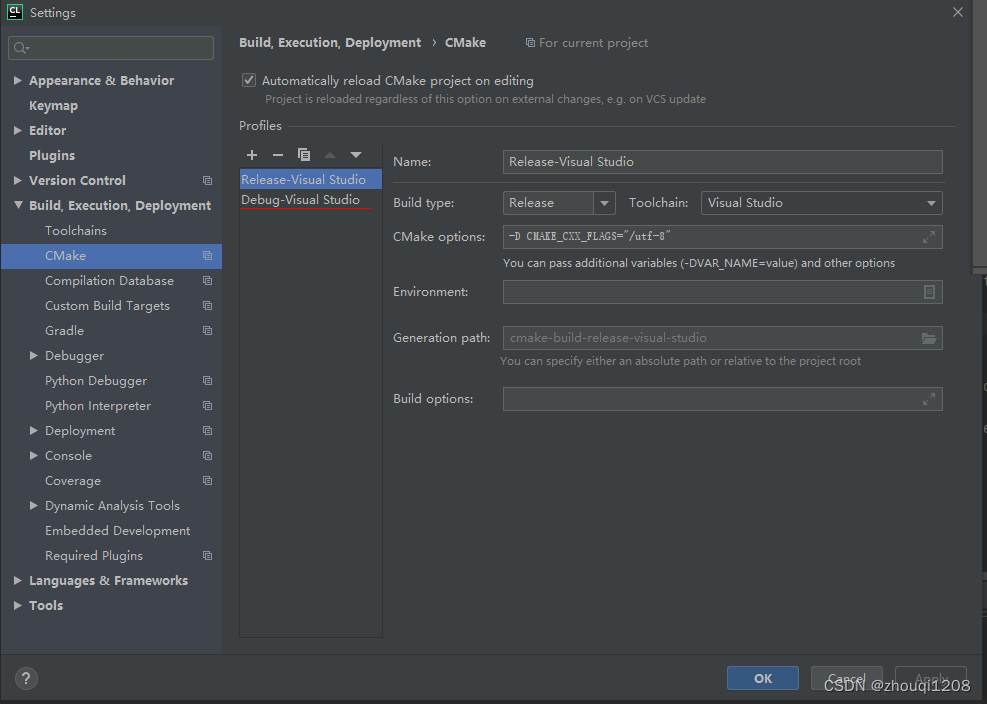 在CLION下 支持OpenCV 在Debug和Release下的编译_clion release模式-CSDN博客