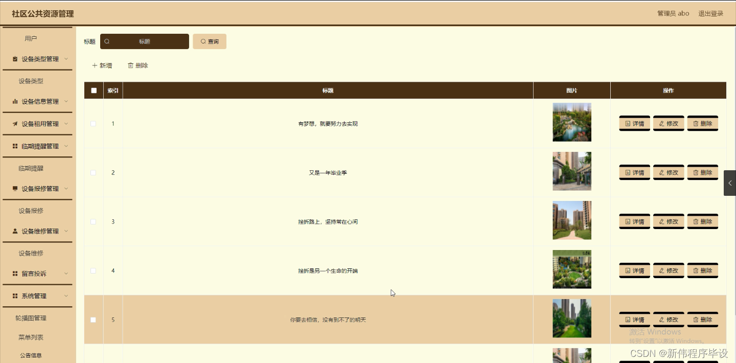Java社区公共资源管理开题源码 Csdn博客