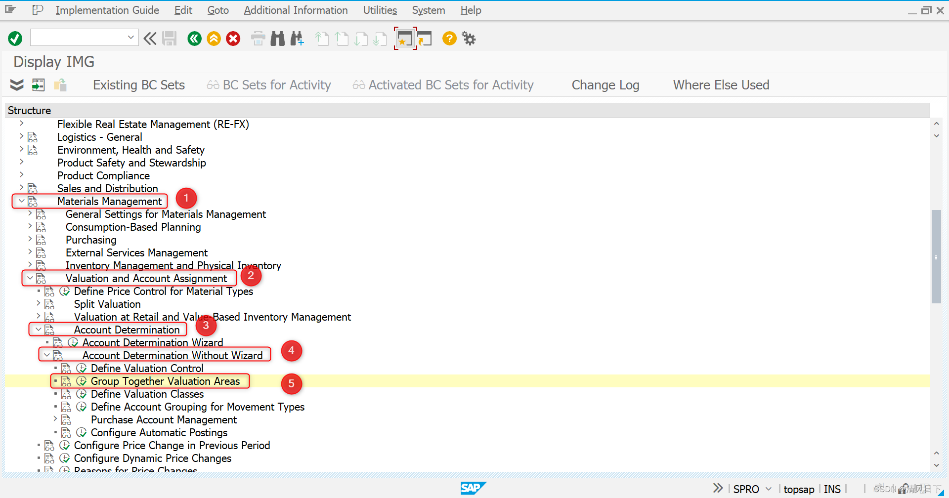 54 MM配置-评估和科目设置-OBYC评估分组代码(OMWD-Group Together Valuation Areas) =OBYC ...