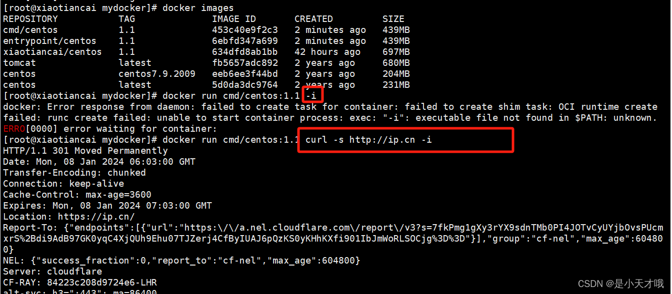 Docker Dockerfile案例 Cmd Entrypoint镜像案例 Dockerfile 示例 Cmd Csdn博客