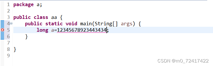 java中定义long类型的数据报错原因及类型转换_设置实体 long 属性值 出错。-CSDN博客