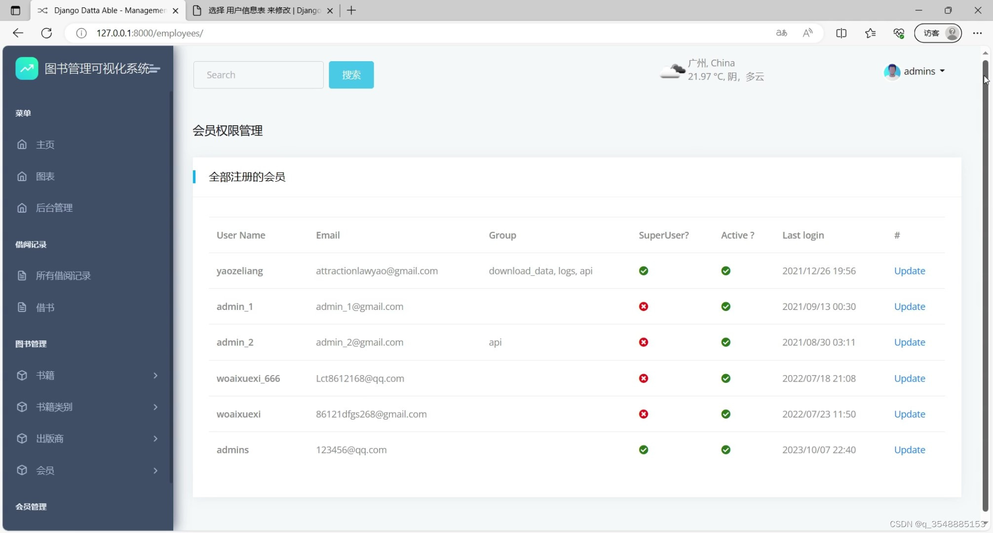 基于python图书管理系统 可视化 图书推荐 计算机毕业设计（附源码论文） Python毕业设计项目 Csdn博客