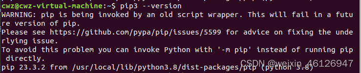 WARNING: pip is being invoked by an old script wrapper. This will fail in a future version of ...