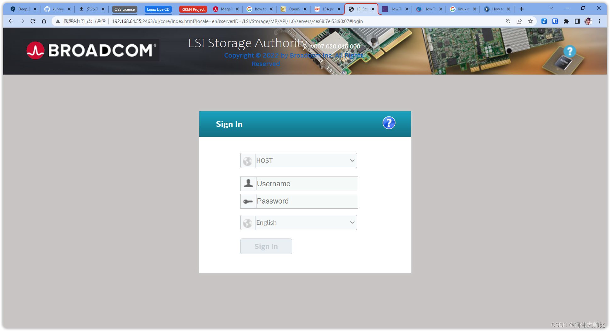 LSI Storage Authority (LSA) on Linux（LSA web使用 方法）-CSDN博客