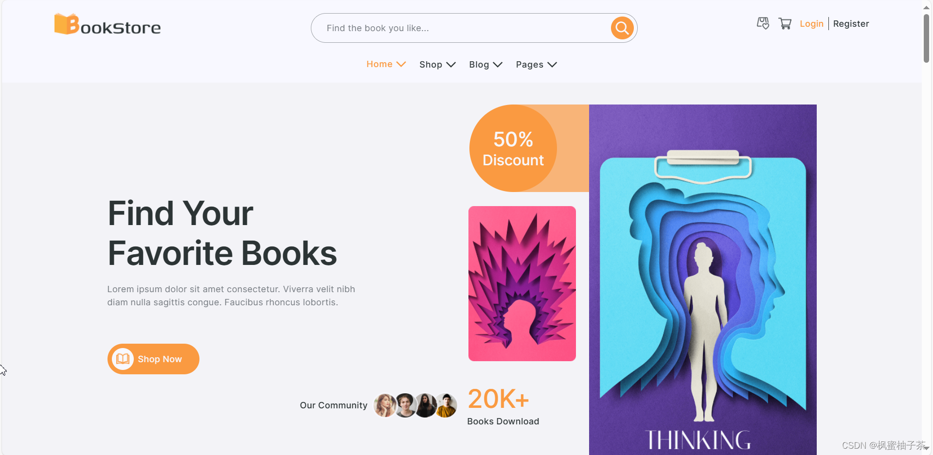 【前端素材】推荐优质在线图书购物电商网页Bookstore平台模板（附源码）_bookstore样式网站-CSDN博客