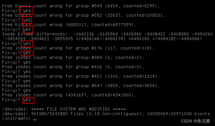 Linux+ubuntu 文件系统修复 dev/sda1: Inodes that were part of a corrupted orphan linked list found.-CSDN博客