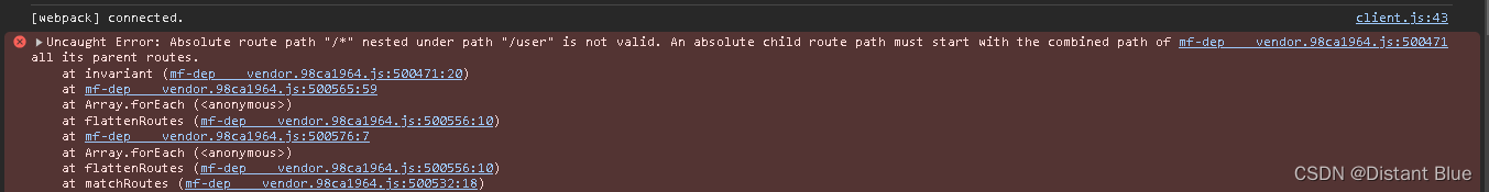 Antdpro Complete版 启动报错 白屏 Absolute Route Path ““ Nested Under Path 6968