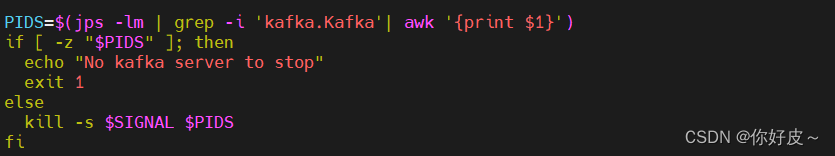 关闭Kafka时报错NO kafka server to stop-CSDN博客