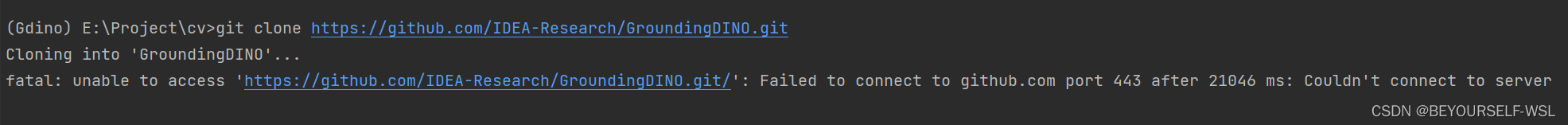 项目bug 从github上git Clone代码报错问题github项目clone报错 Csdn博客