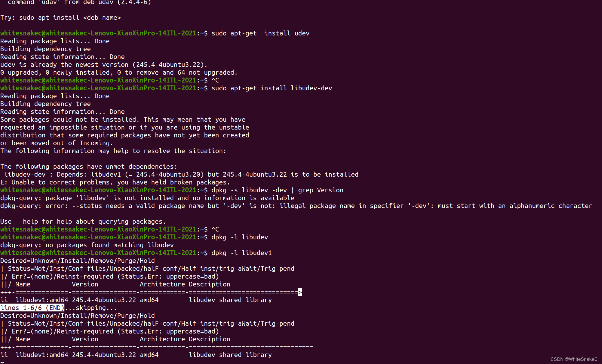 【Ubuntu20.04】libudev-dev包安装问题解决方案_libudev安装-CSDN博客