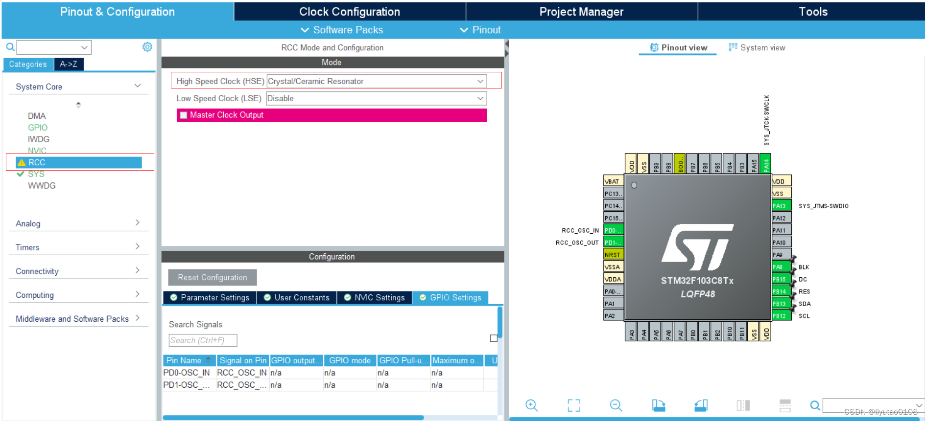 软件spi驱动7针1.3寸oled代码（hal库/STM32F103C8T6/Cubemx配置）_七针脚oled屏hal库驱动代码-CSDN博客
