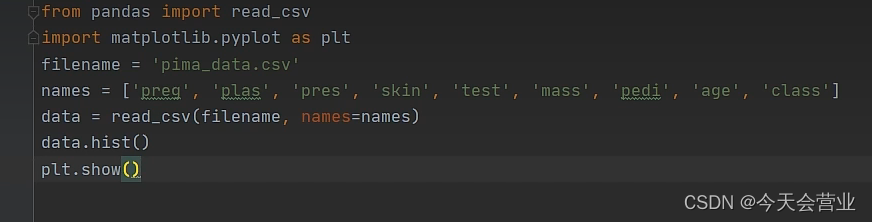 5.1数据可视化：直方图、密度图、多重图表、相关矩阵图、散点矩阵图【pima_data.csv数据集】_成对散点矩阵图密度曲线-CSDN博客