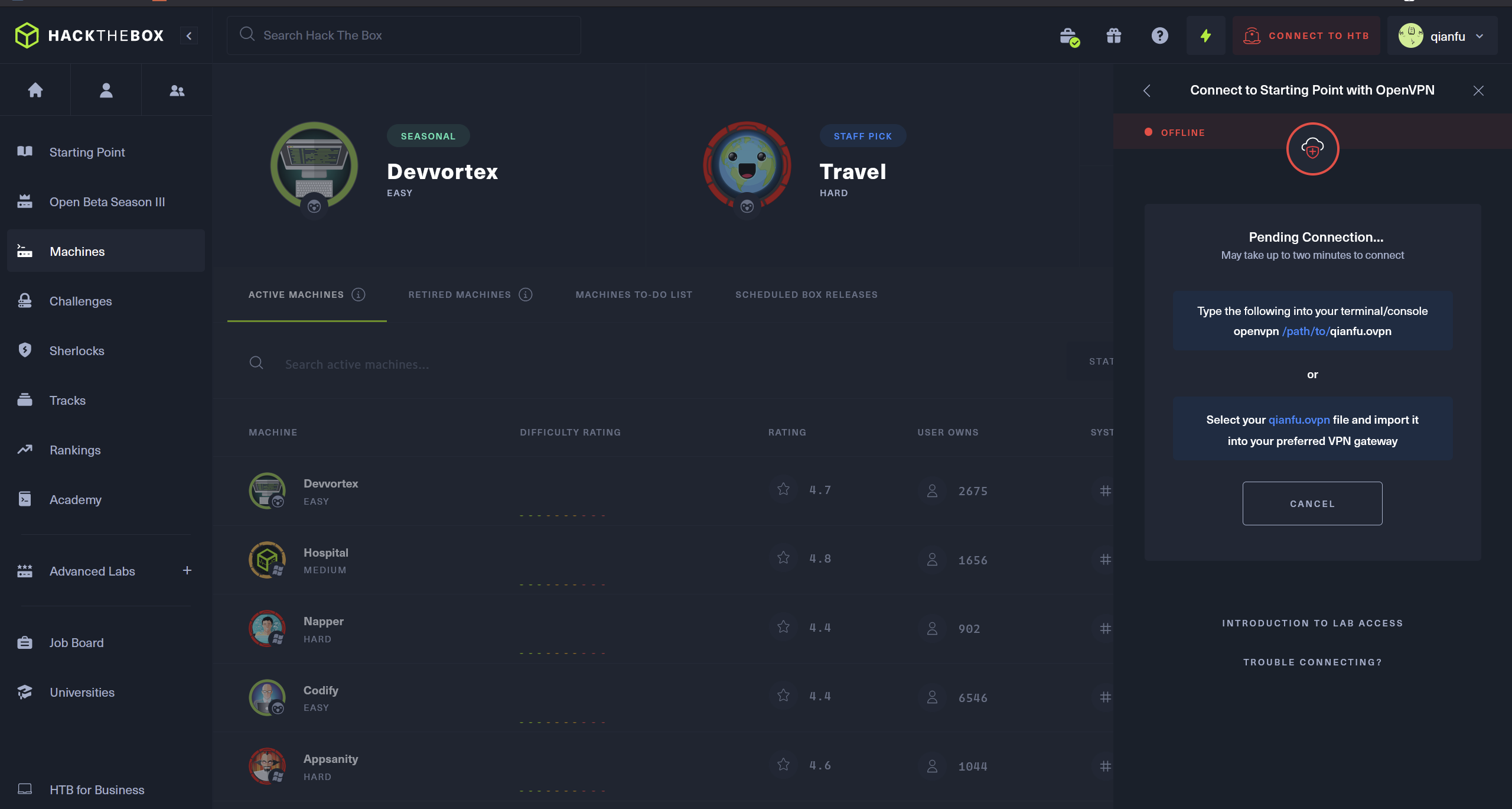 HackTheBox靶场系列(一)之HackTheBox靶场简介-CSDN博客
