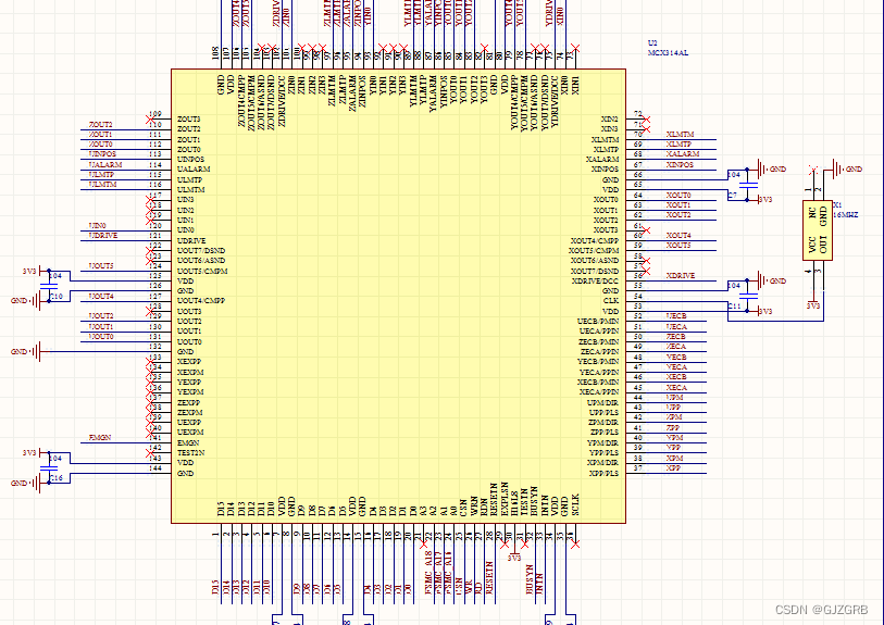 基于STM32F103ZET6单片机+MCX314AL工业4轴脉冲马达控制板开发板硬件（原理图+PCB）工程文件，AD09设计的项目工程文件_单片机mcx314-CSDN博客