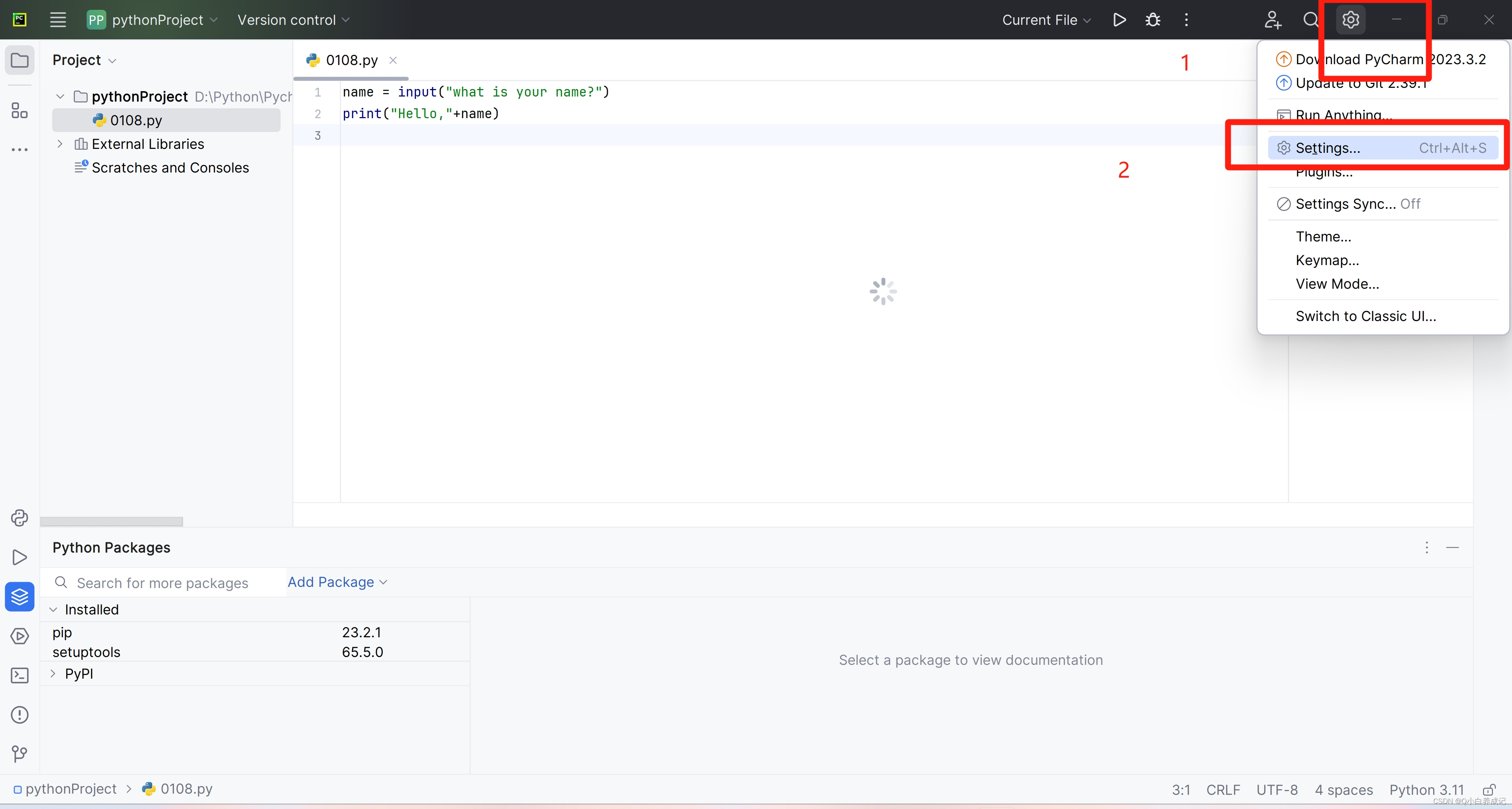 PyCharm Community Edition 2023.3.1解释器配置_pycharm community edition 解释器 ...