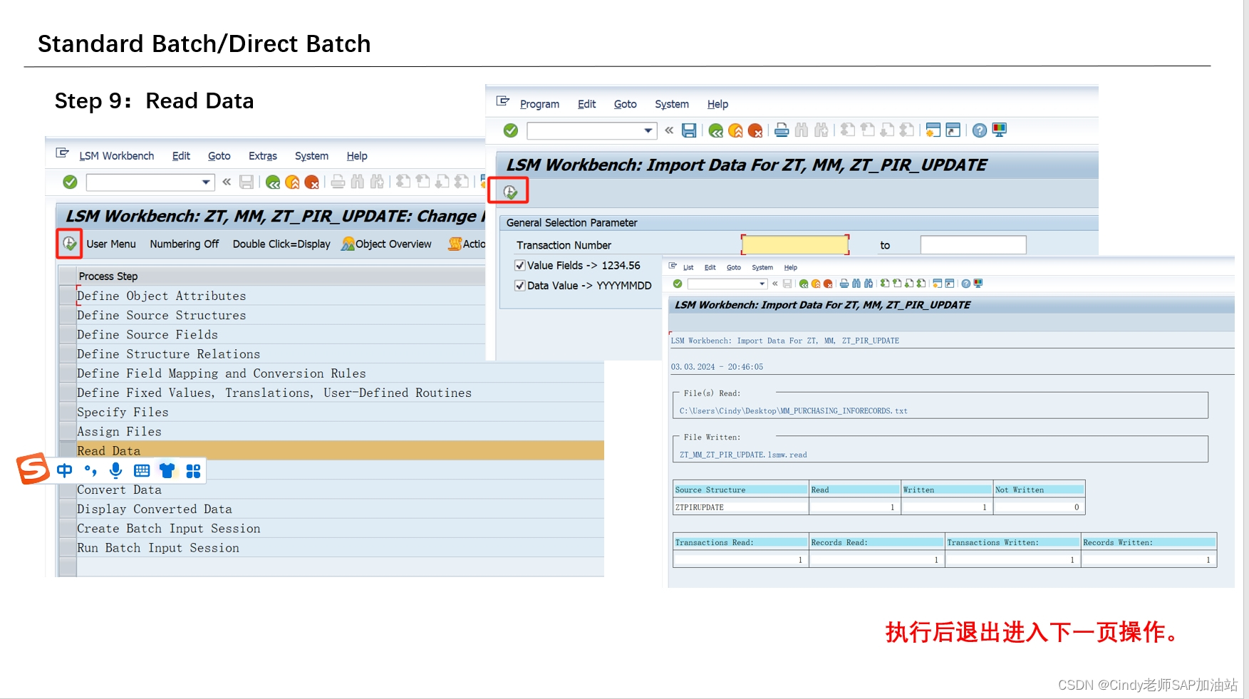 LSMW 功能展示一•Standard Batch/Direct Batch_lsmw怎么把批处理改成单批处理-CSDN博客