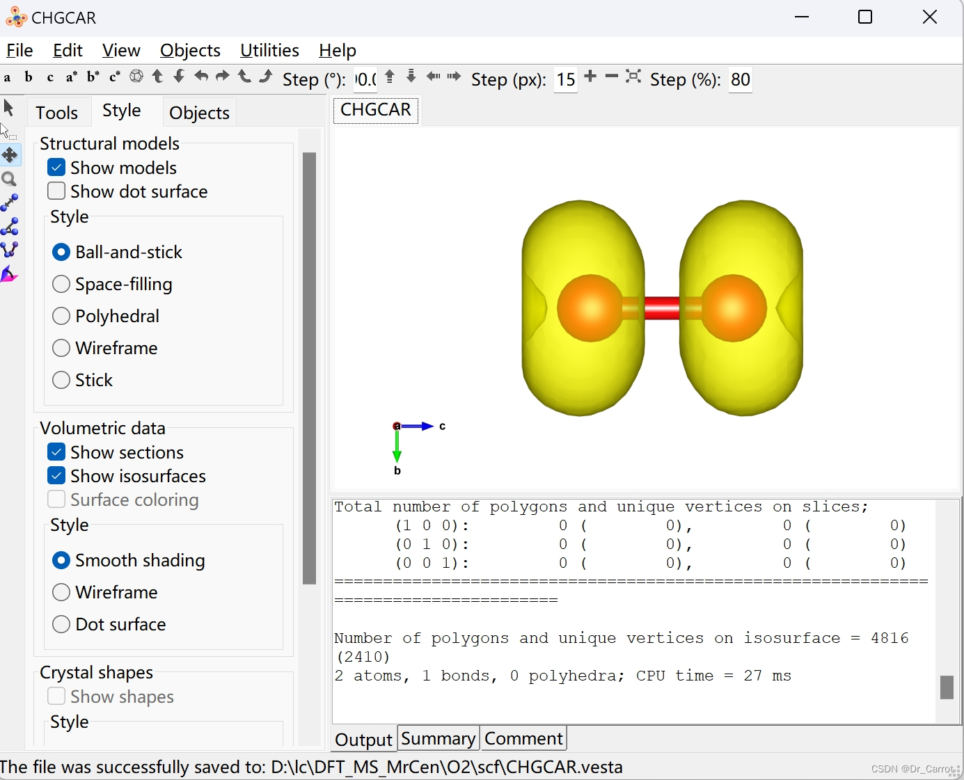 [VASP learning]计算氧气分子的差分电荷密度、自旋电荷密度、态密度_vasp里氧气加自旋-CSDN博客
