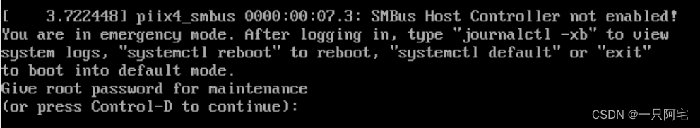 VMware安装的kali，开机自动进入紧急模式，报错piix4_smbus : SMBus Host Controller not enabled_为什么虚拟机突然打不开了进入安全紧急模式了 ...