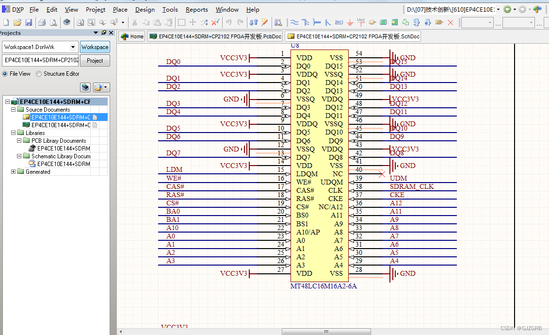 基于ep4ce10e144sdrmcp2102 Fpga(cyclone4e)应用开发板硬件(原理图pcb)文件,ad09设计的工程文件 Csdn博客
