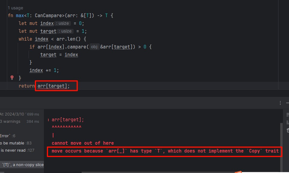 move occurs because `arr[_]` has type `T`, which does not implement the `Copy` trait_move occurs ...