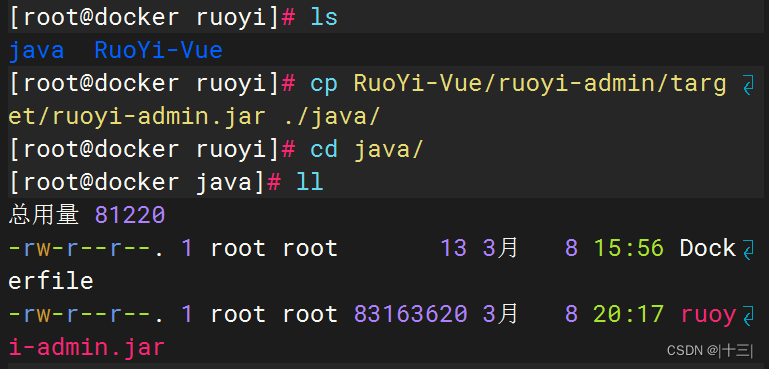 docker 部署Ruoyi 项目_若依 部署在docker里-CSDN博客